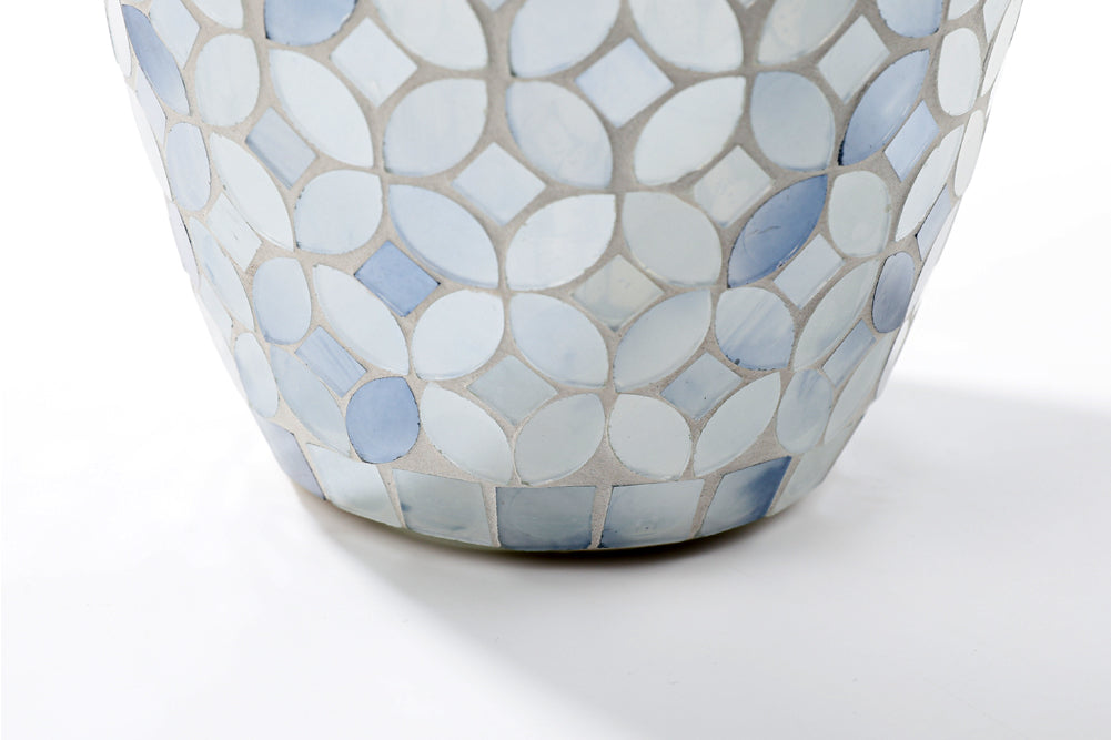 Silver Gray Glass Round Flower Vase Wholesale – Centurymosaic
