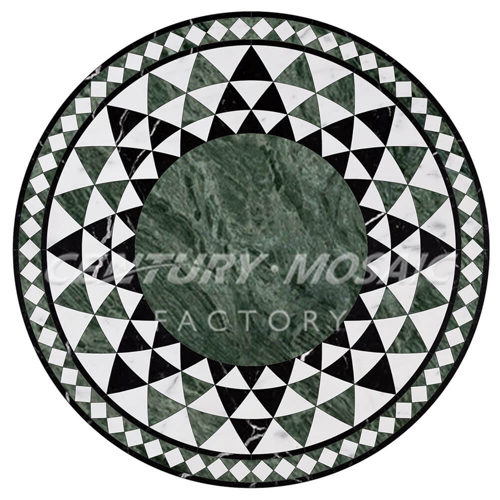 Porto Black and White Marble Round Polished Dining Table Wholesale ...