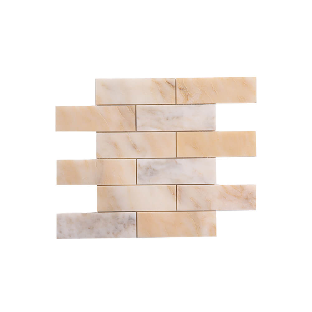 Calacatta Rosa Gold Marble Mosaic Tile Bathroom Floor Polished Tiles W ...