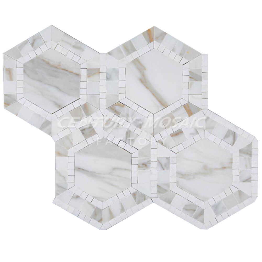 Calacatta Gold Marble Medallions Mosaic Wholesale Collection ...