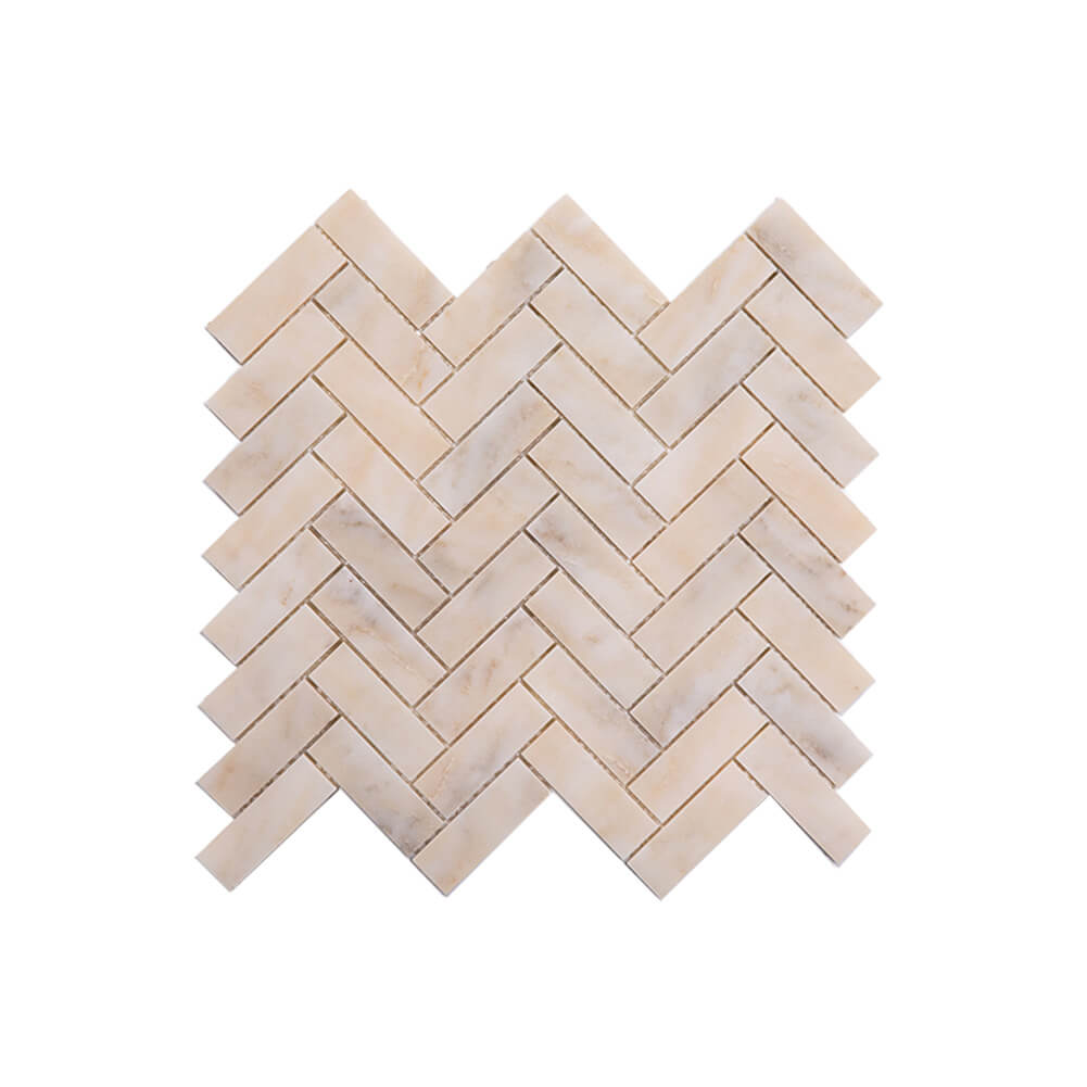 Calacatta Rosa Gold Marble Mosaic Tile Bathroom Floor Polished Tiles W ...