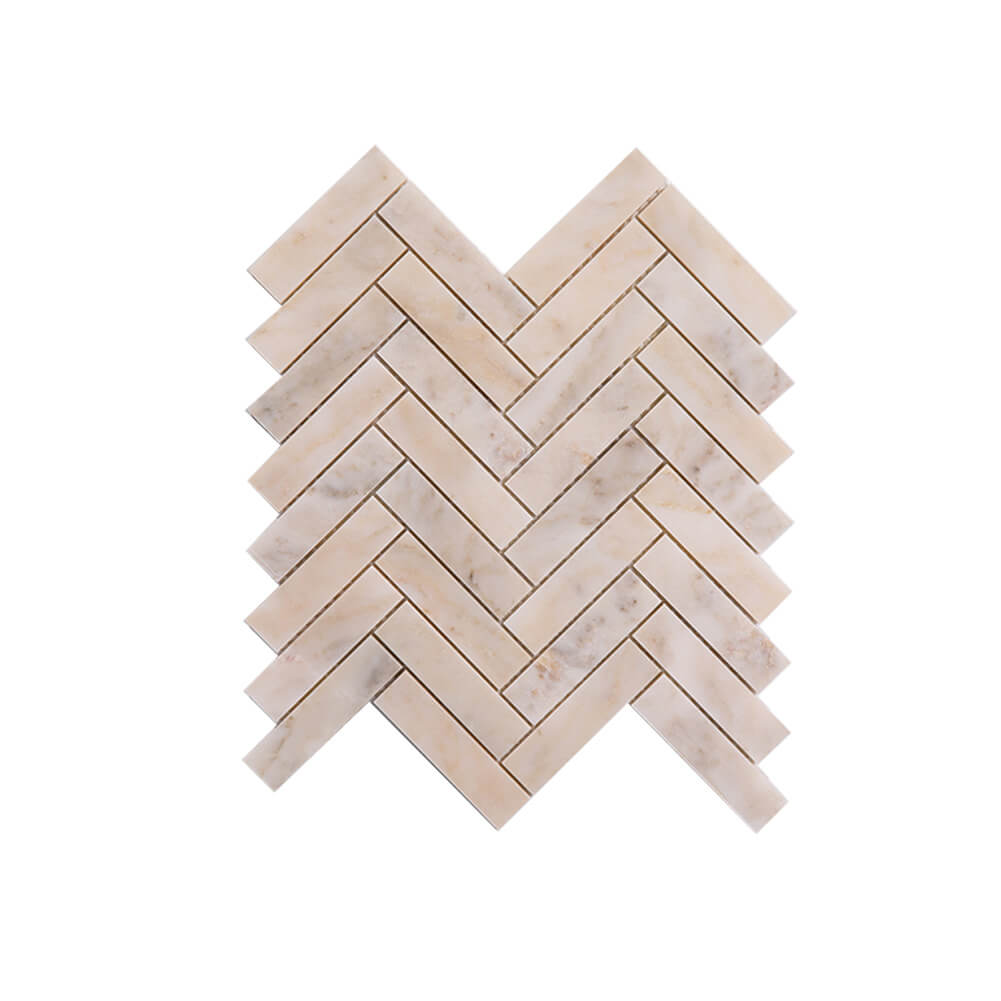 Calacatta Rosa Gold Marble Mosaic Tile Bathroom Floor Polished Tiles W ...