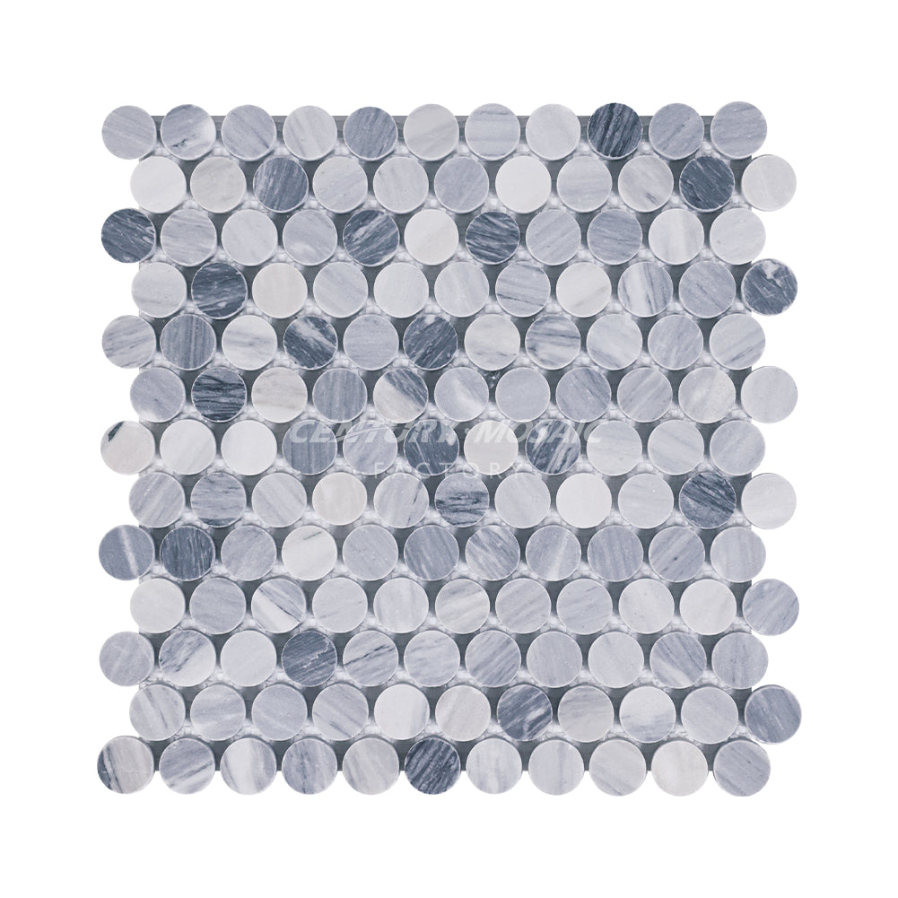 Shadow Blue Polished Marble Mosaic Tiles Wholesale Collection ...