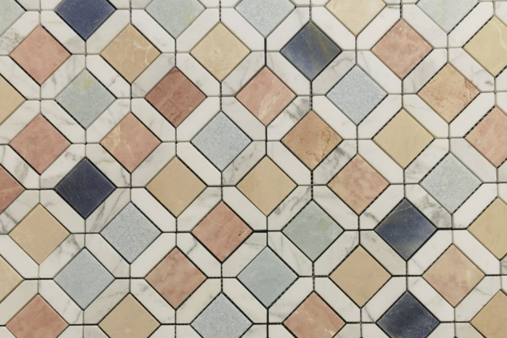 Mix Color Marble Mosaic Honed Tile Wholesale – Centurymosaic