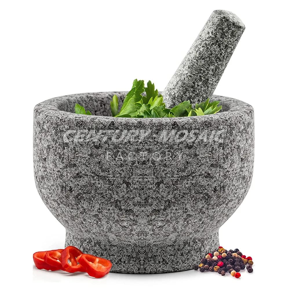Centurymosaic Wholesale Granite Stone Mortar and Pestle Set Kitchen Ac