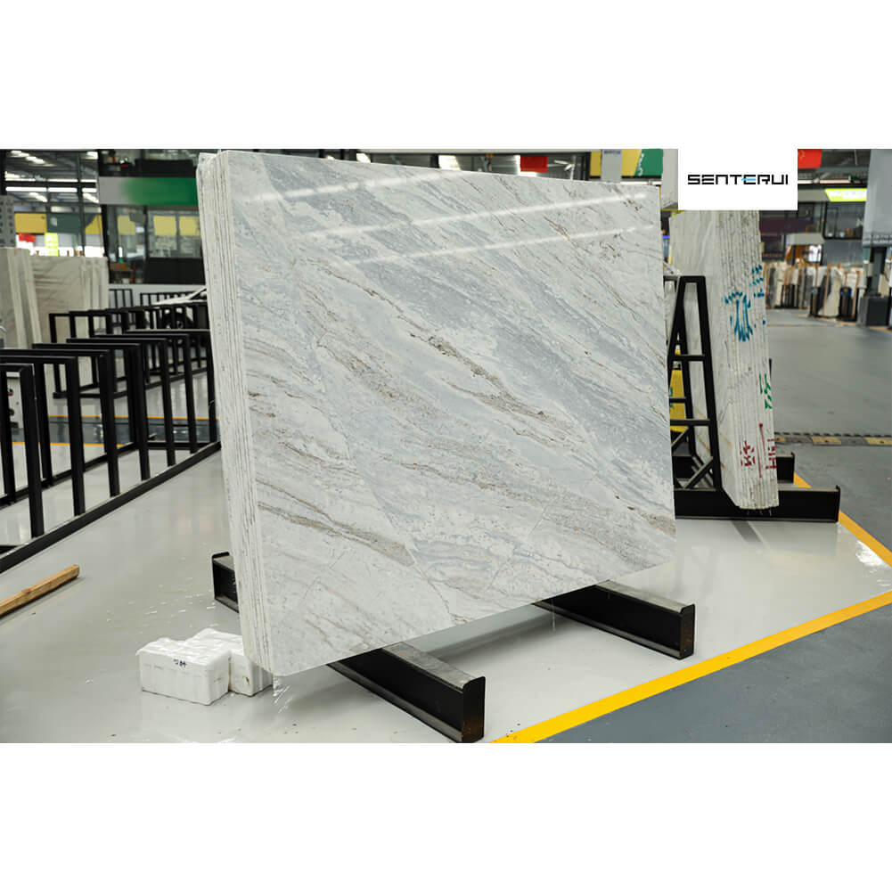Glorious Blue Marble White & Blue Polished Slab Wholesale – Centurymosaic