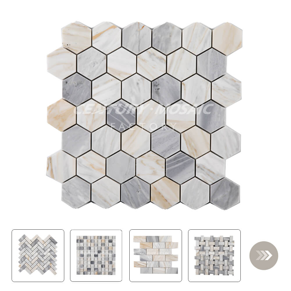 Calacatta Bluette Grey Marble Mosaic Polished Mosaic Wholesale ...