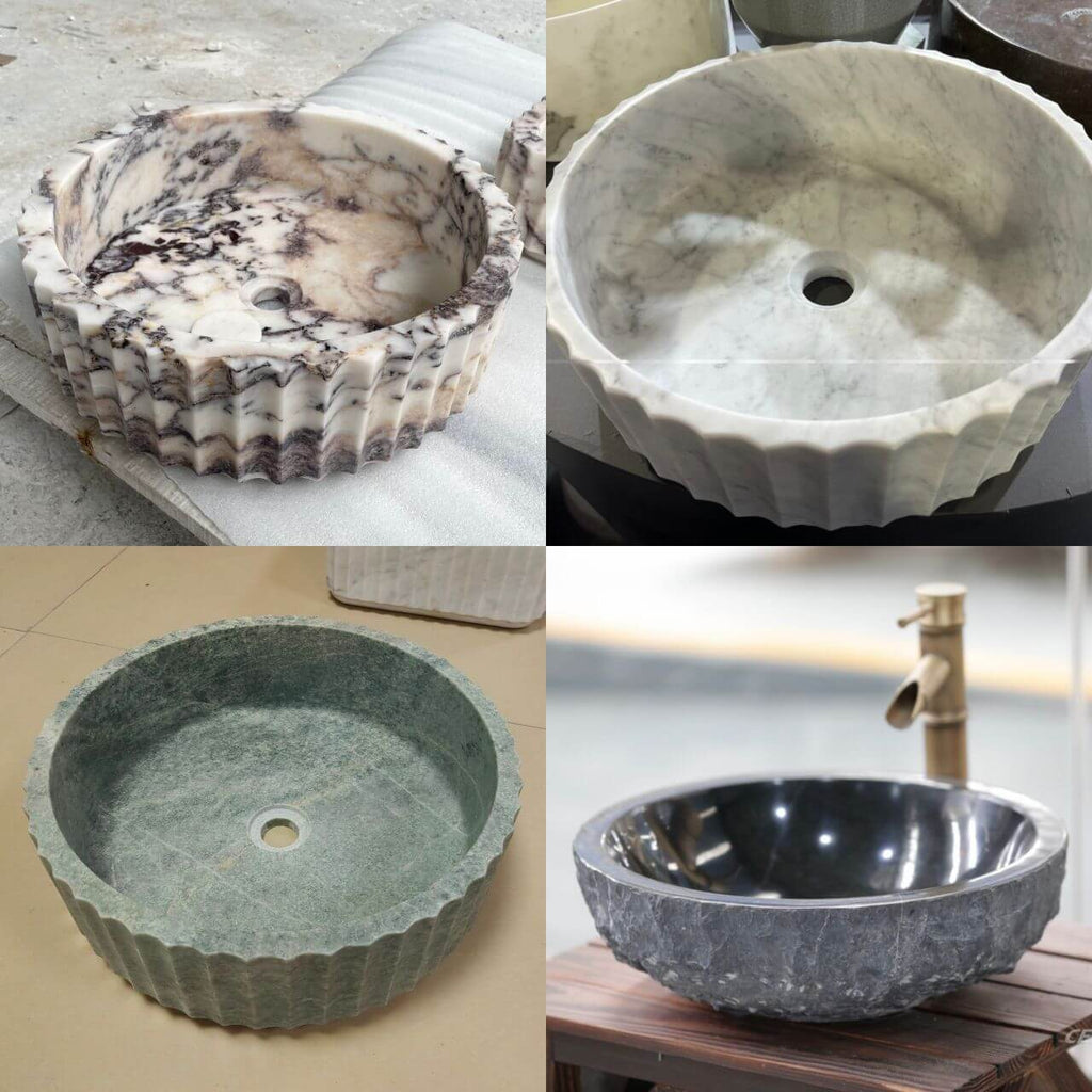 Centurymosaic Wholesale Natural Stone Marble Wash Basin Sink Customize