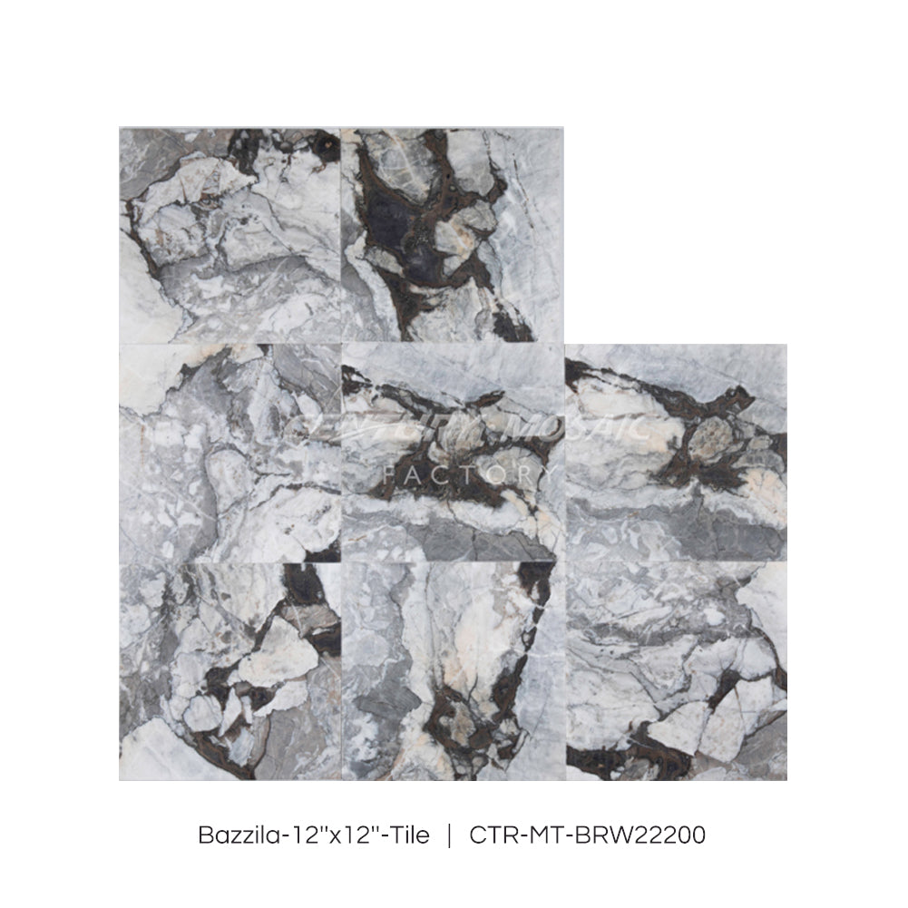 Bazzila Marble White Polished Honed Tile Wholesale – Centurymosaic