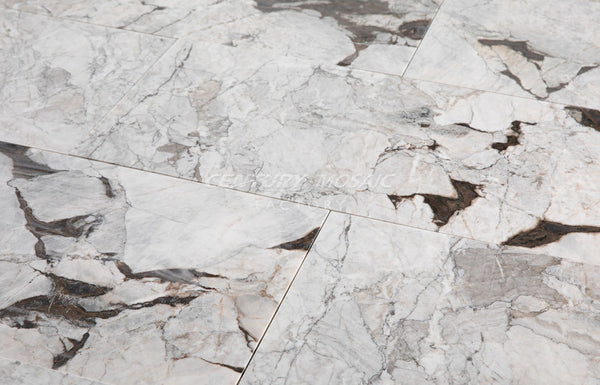 Bazzila Marble White Polished Honed Tile Wholesale – Centurymosaic