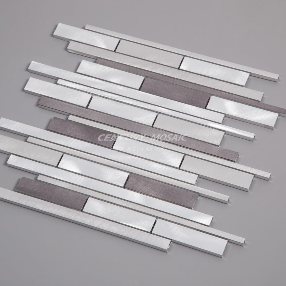 Silver Strip Aluminum Composite Panel Polished Mosaic Wholesale ...