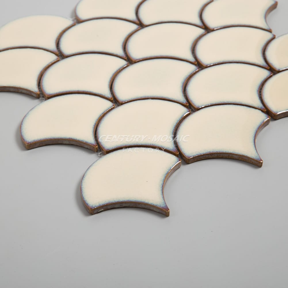 Fish Scale Yellow Ceramic Mosaic Matte Wholesale – Centurymosaic