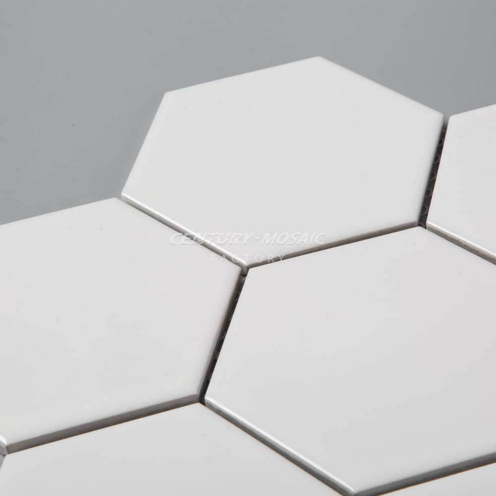 Ceramic Hexagon Mosaic White Matte Wholesale – Centurymosaic