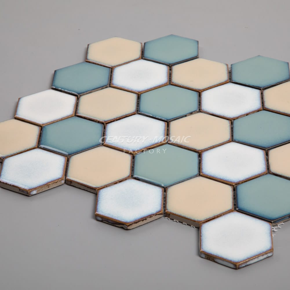 Ceramic Mix Color Hexagon Mosaic Matte Wholesale – Centurymosaic