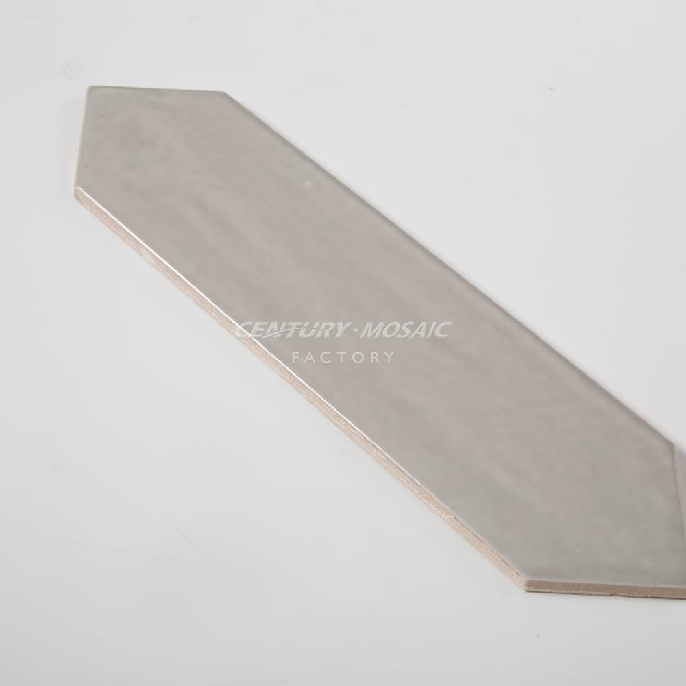 Ceramic Grey Long Hexagon Polished Tile Wholesale – Centurymosaic