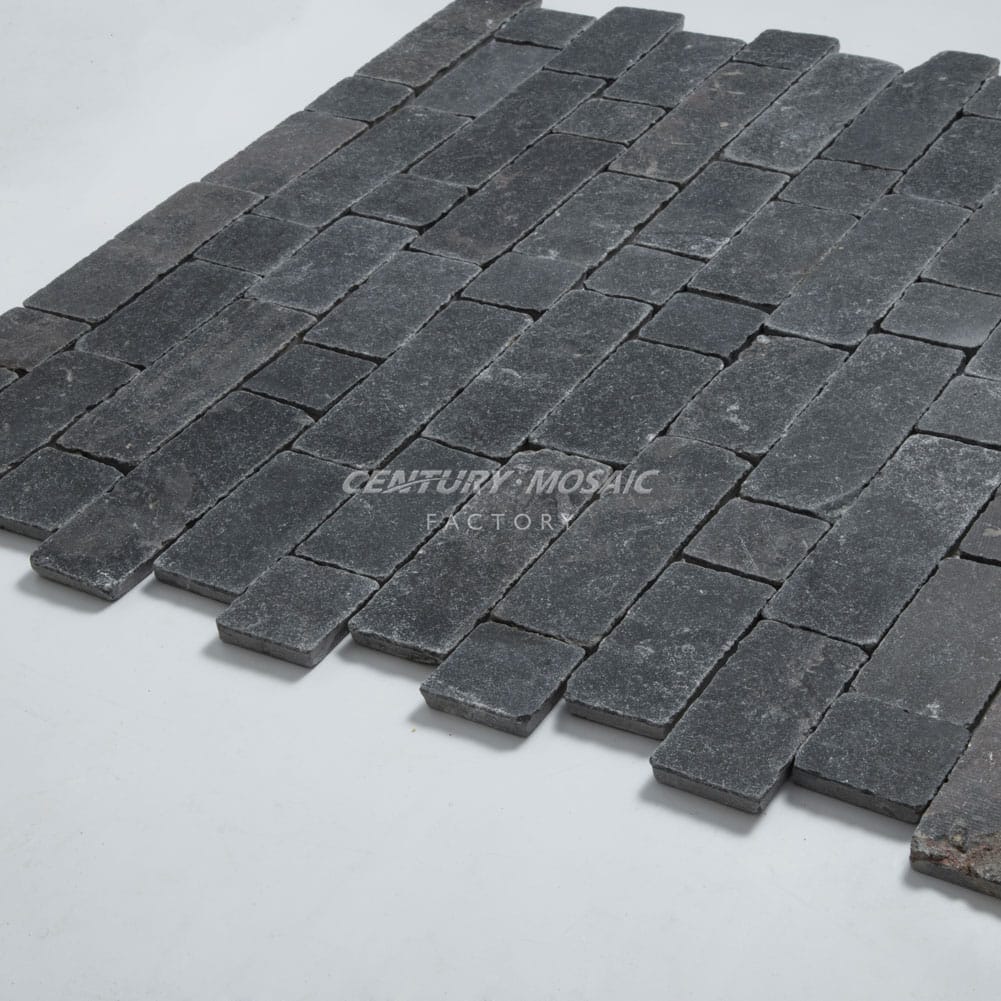 Pure Black Stacked Natural Stone Culture Stone Tile Wholesale ...