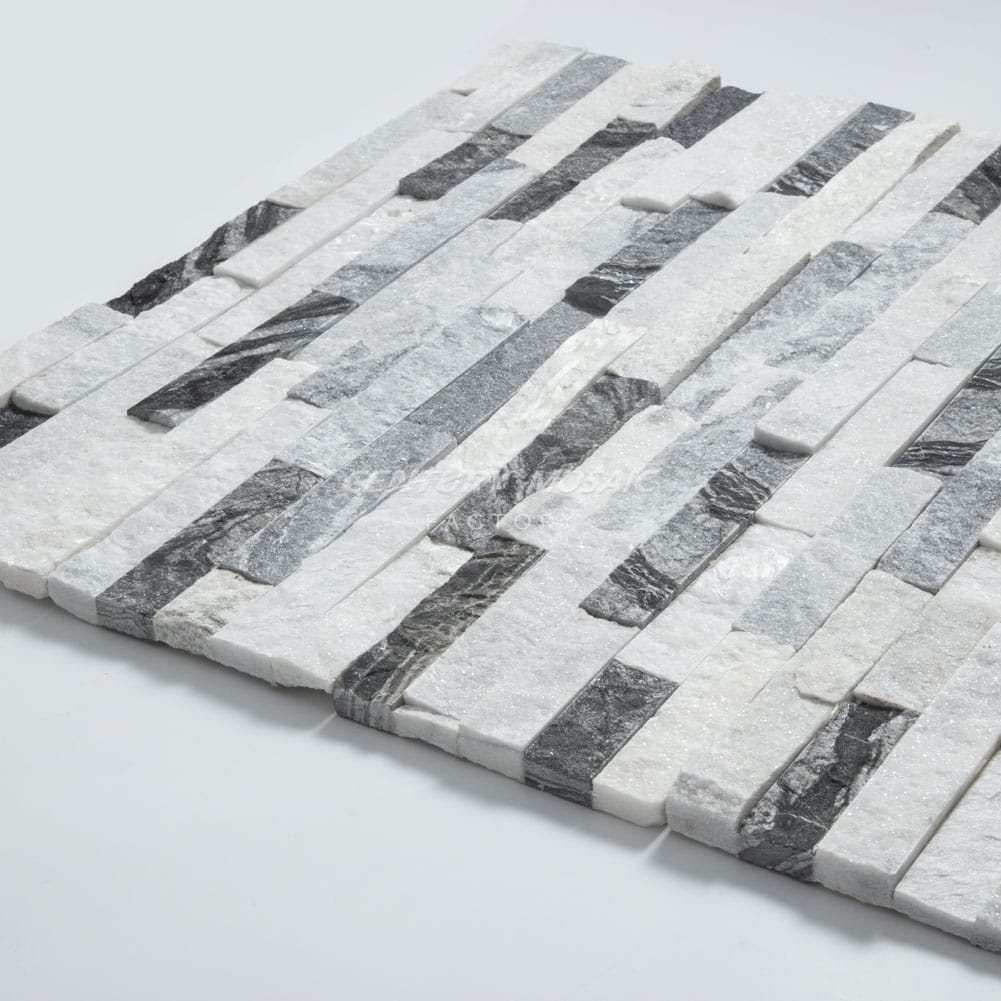 Natural Black and White Grey Split Culture Stone Wholesale – Centurymosaic