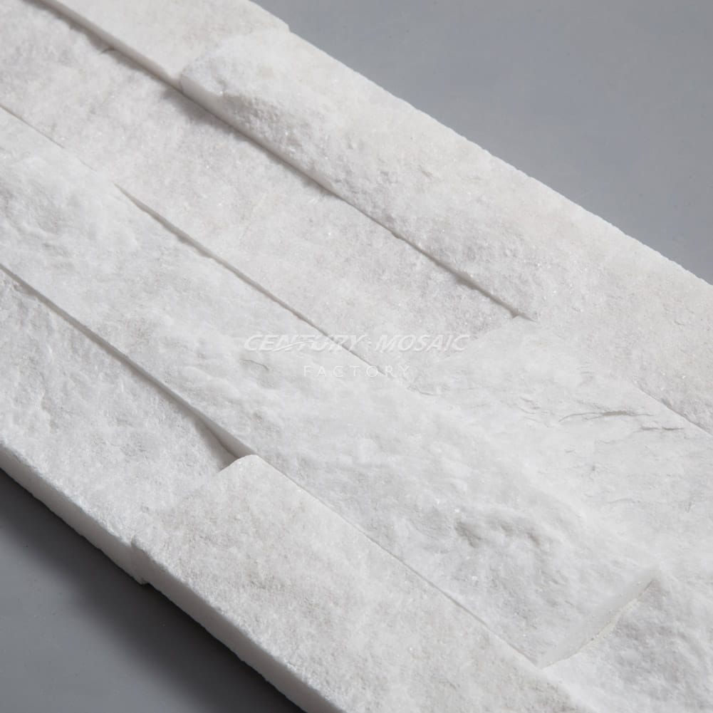 Bianco Diamante White 6"x24" Ledger Panels Wholesale – Centurymosaic