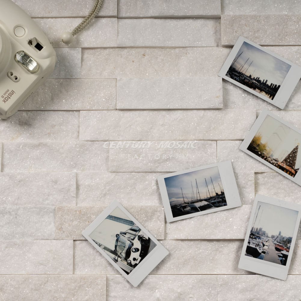 Bianco Diamant Split White Culture Stone Wholesale – Centurymosaic