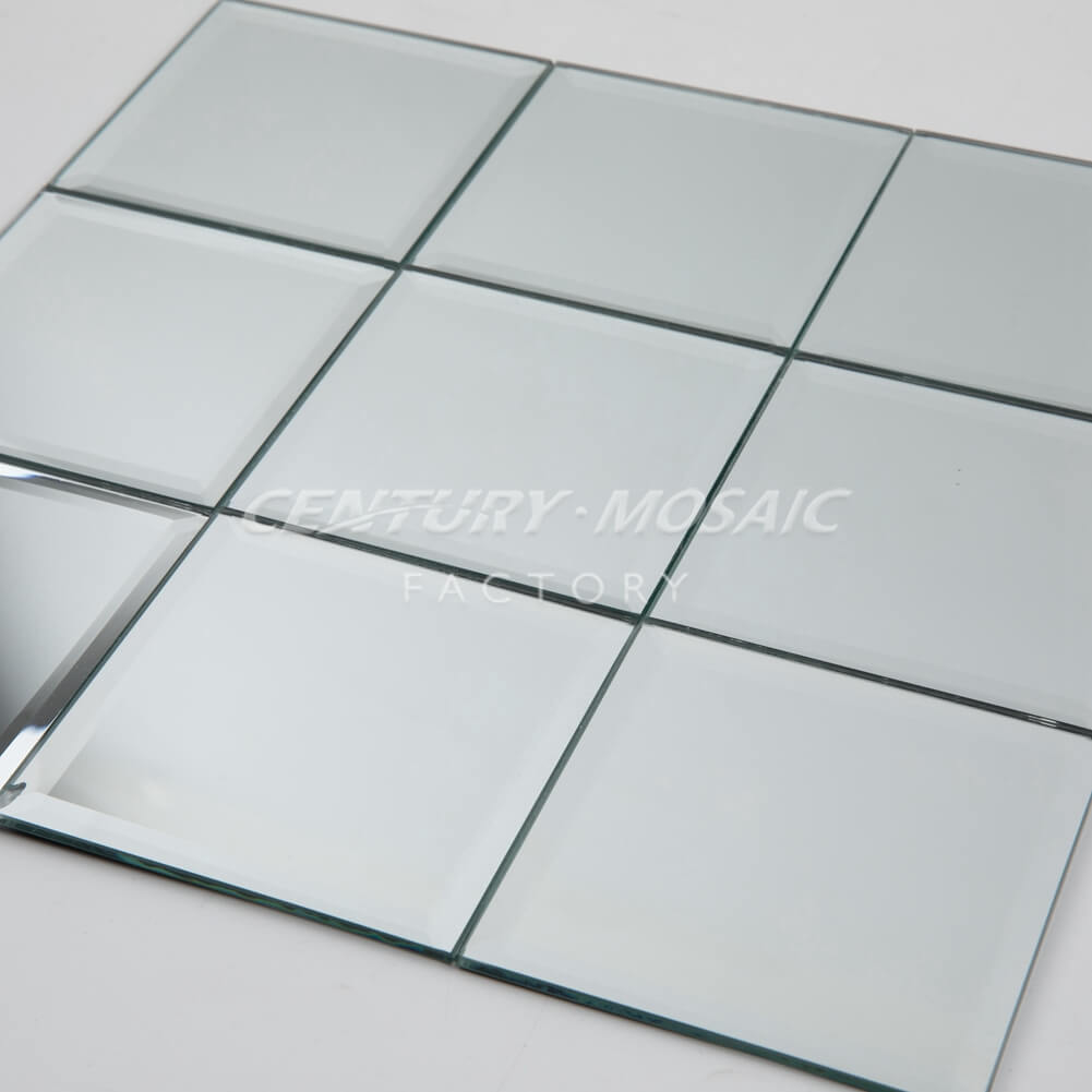 Random Mirror Glass Mosaic Silver Square Glossy Tile Wholesale ...