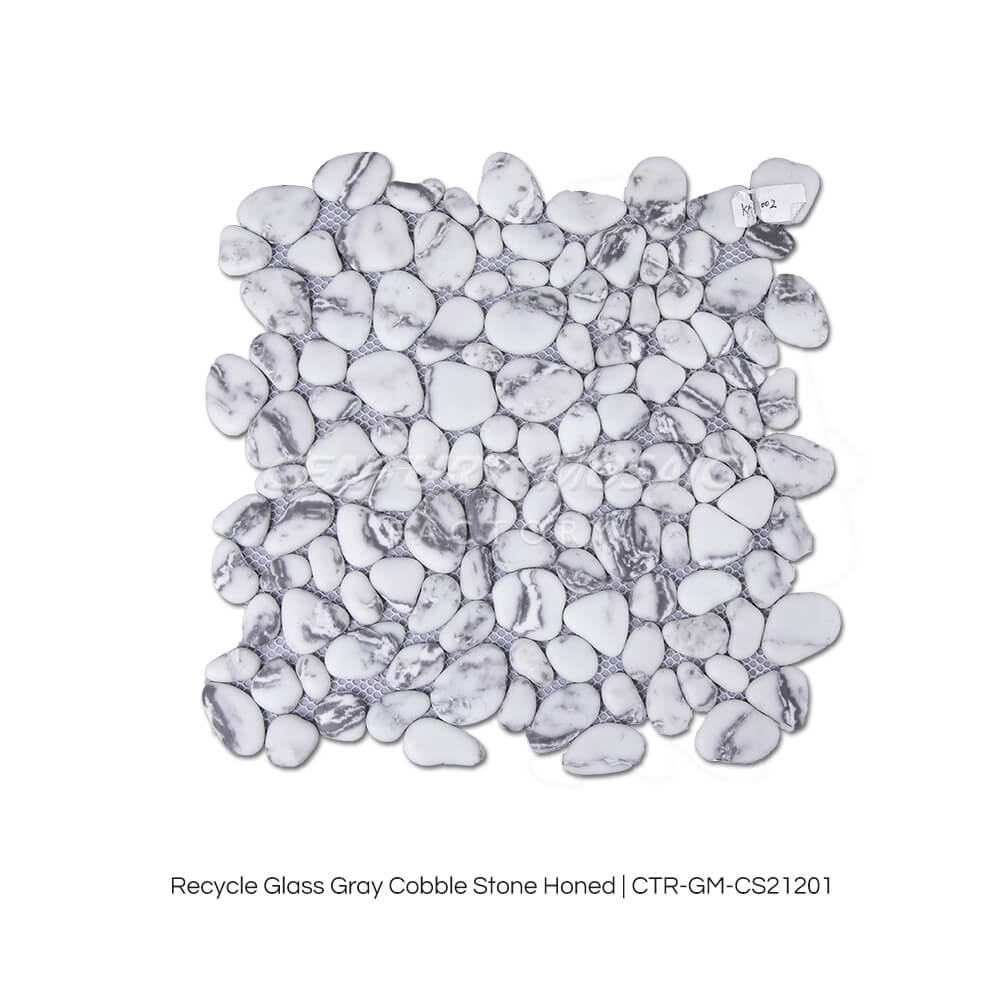 Recycle Glass Honed Pebble Mosaic Collection Wholesale – Centurymosaic