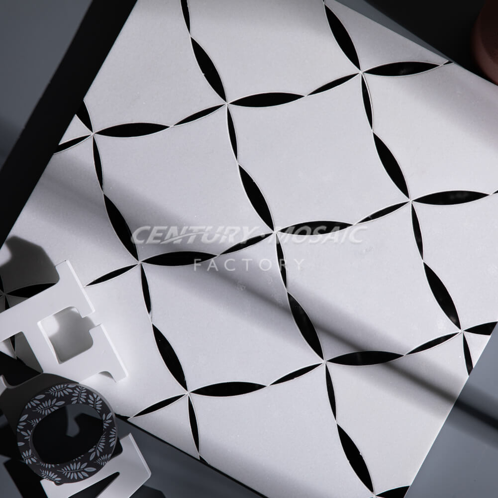 Whisper Leaves Waterjet Marble White Polished Mosaic Thailand Wholesal ...