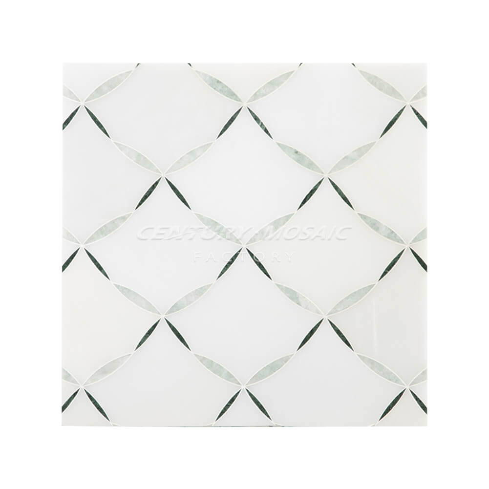 Whisper Leaves Waterjet Marble White Polished Mosaic Thailand Wholesal ...