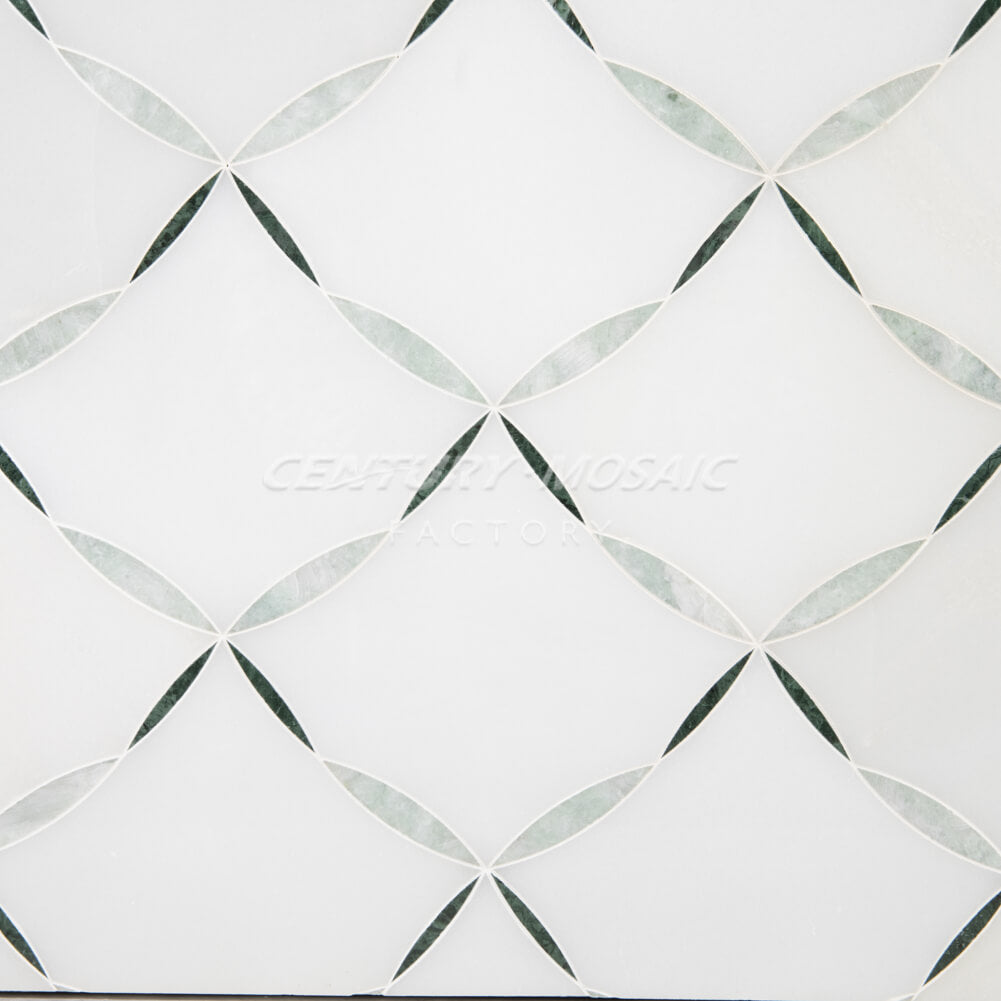 Whisper Leaves Waterjet Marble White Polished Mosaic Thailand Wholesal ...