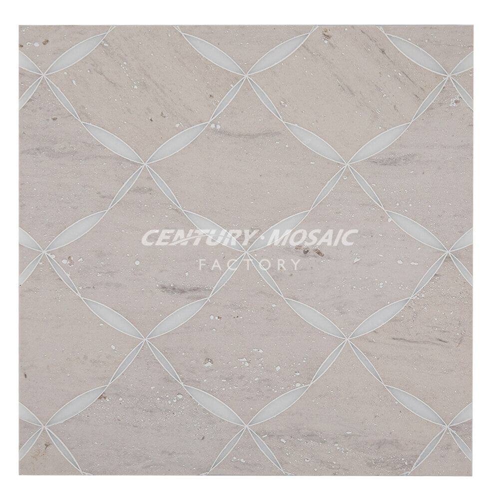 Whisper Leaves Waterjet Marble White Polished Mosaic Thailand Wholesal ...