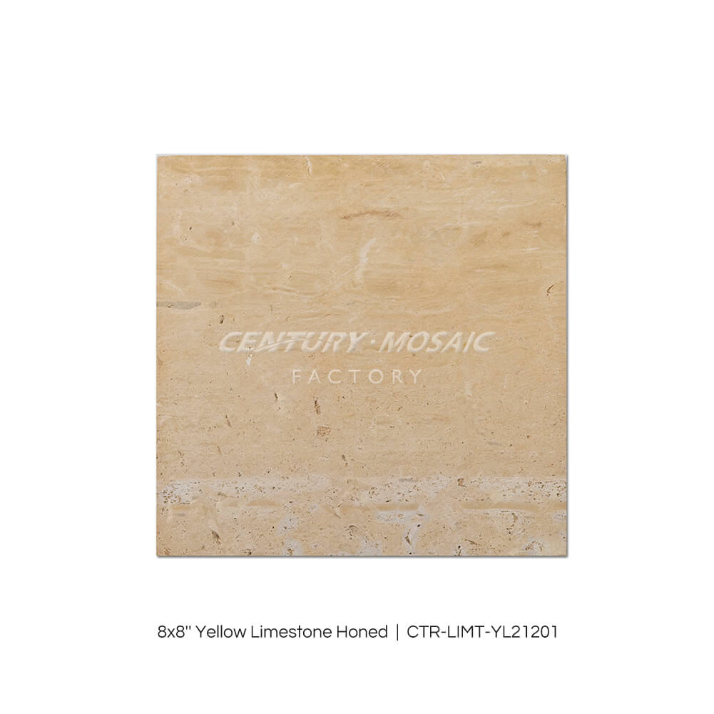Yellow Limestone Bush-hammered&Honed Tile Wholesale – Centurymosaic