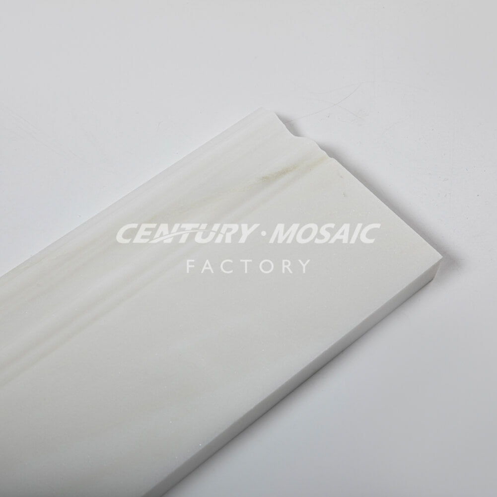 Lasa Calacatta White Polished Marble Baseboard Wholesale – Centurymosaic