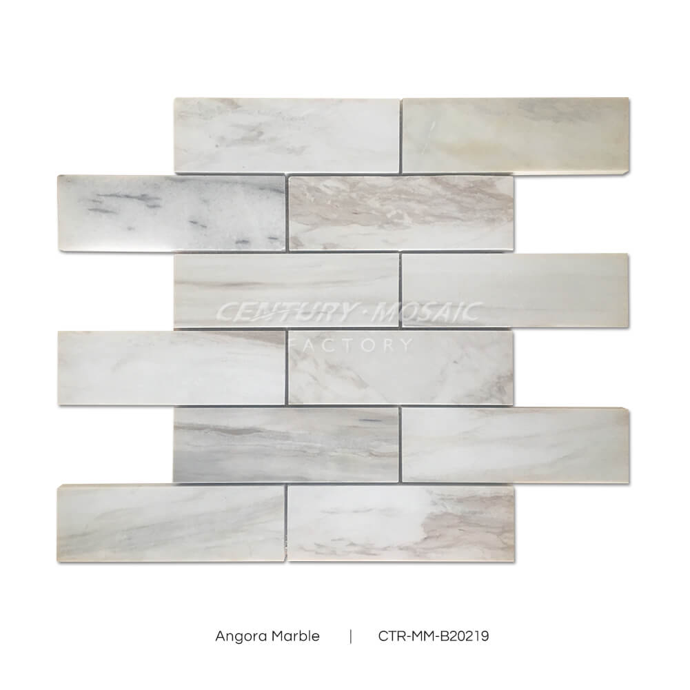 Angora Marble Beige Rhombus Polished Mosaic Wholesale – Centurymosaic