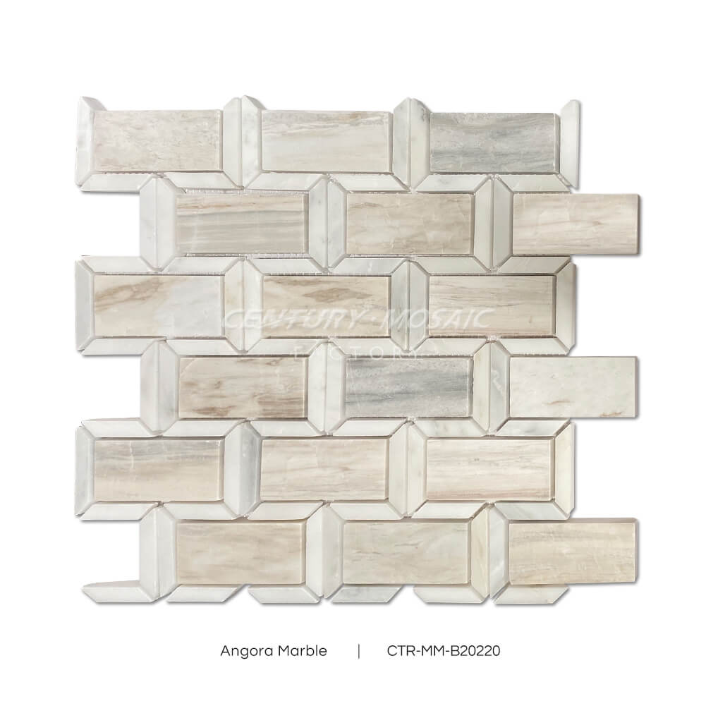 Angora Marble Beige Rhombus Polished Mosaic Wholesale – Centurymosaic