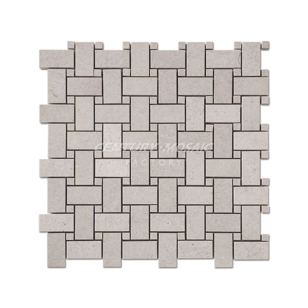 Ivory Travertine Stone Ivory Square Polished Mosaic Wholesale ...