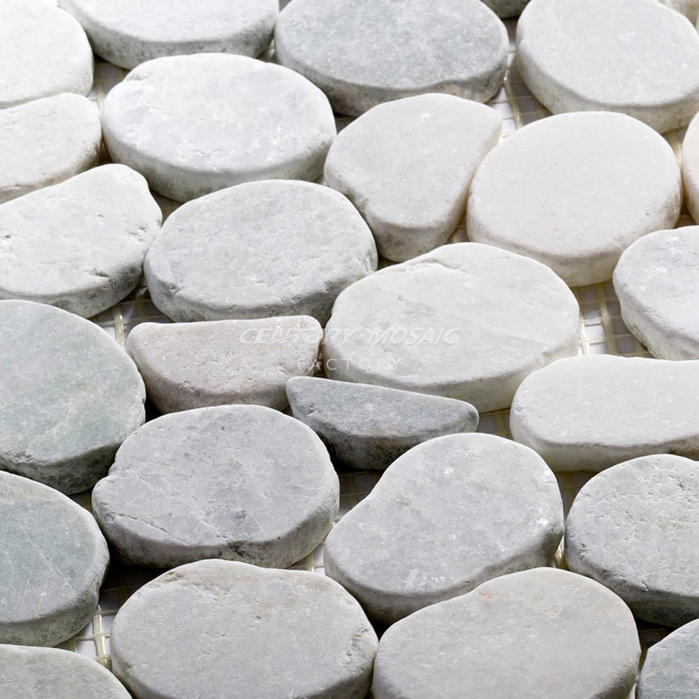Ming Green Marble Pebble Mosaic Wholesale – Centurymosaic