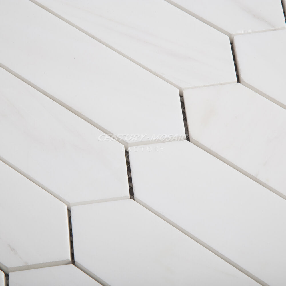 Long Hexagon Marble Mosaic Tile Collection Wholesale – Centurymosaic
