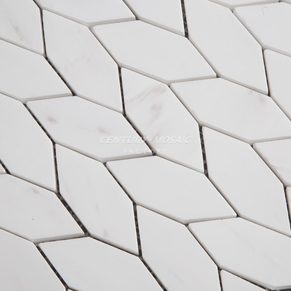 Copy of Dolomite Marble Long Hexagon Tilted White Mosaic Wholesale ...