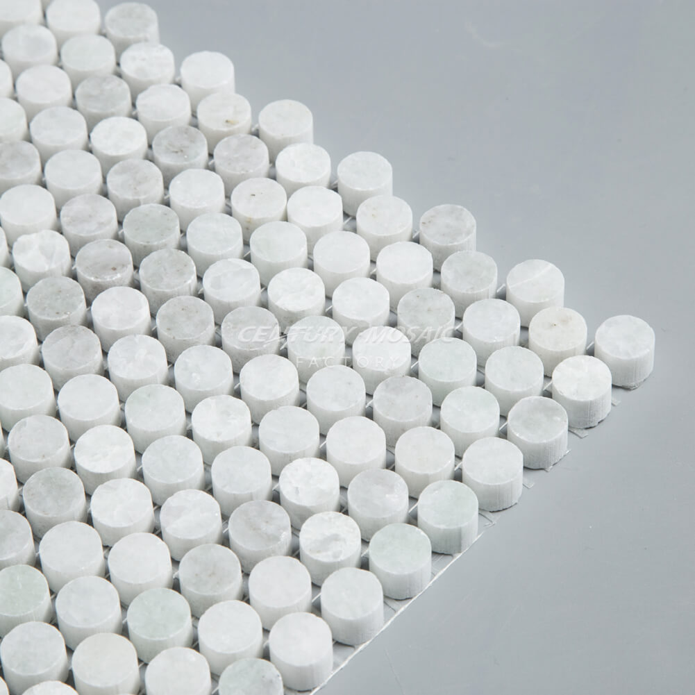 1/2" Penny Round Marble Mosaic Tile Collection Wholesale – Centurymosaic