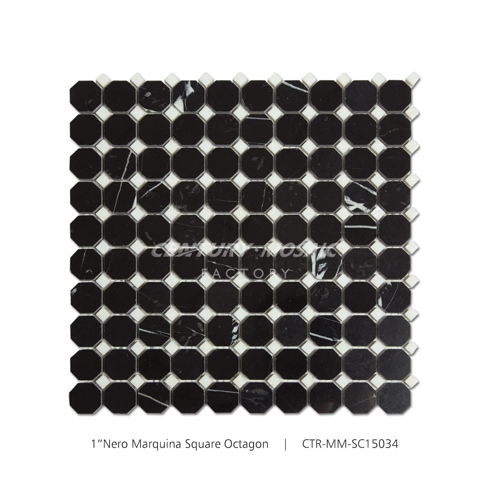 1" Square Octagon Marble Mosaic Collection Wholesale – Centurymosaic