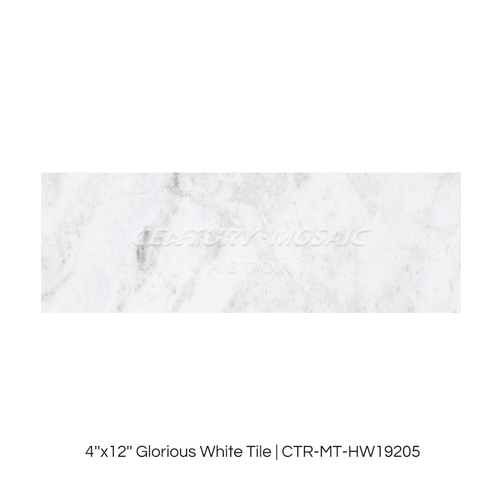 Glorious White Marble 12″x24“ Polished Tile Wholesale – Centurymosaic