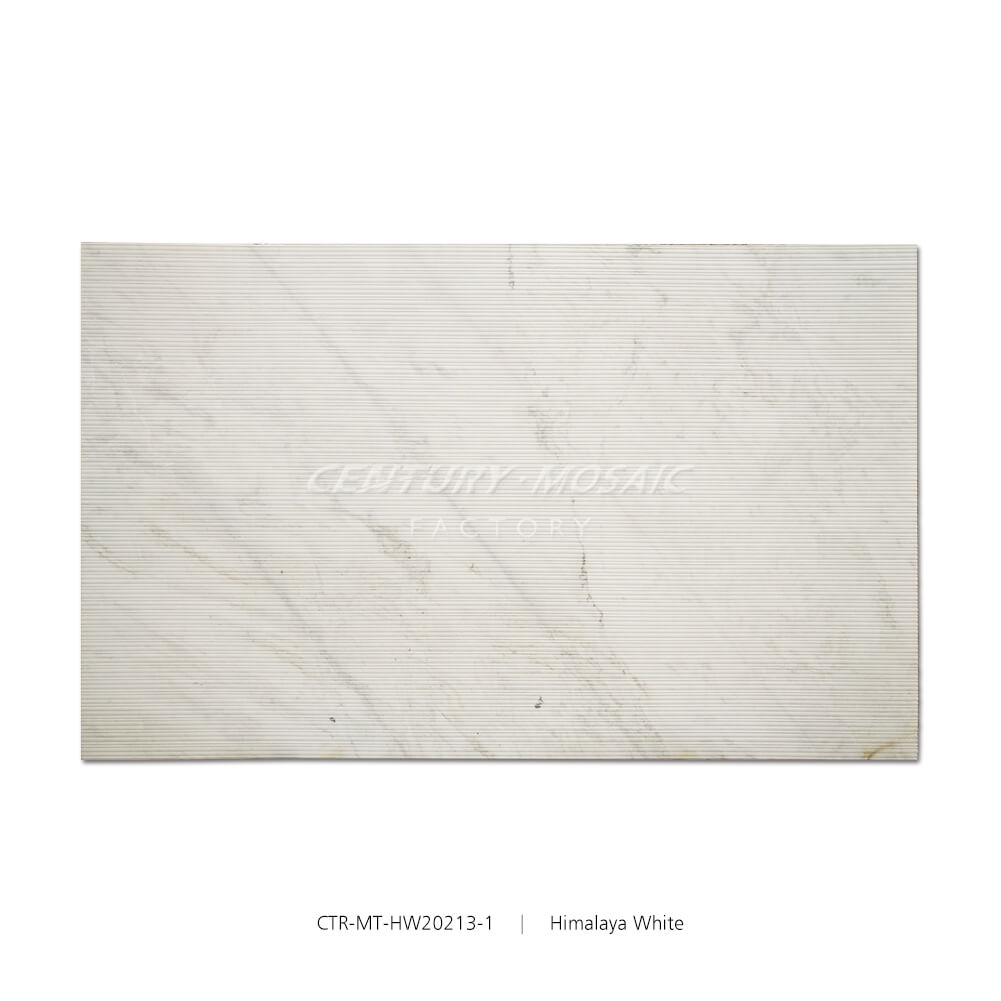 Himalaya White Marble White Grooved Slab Wholesale – Centurymosaic