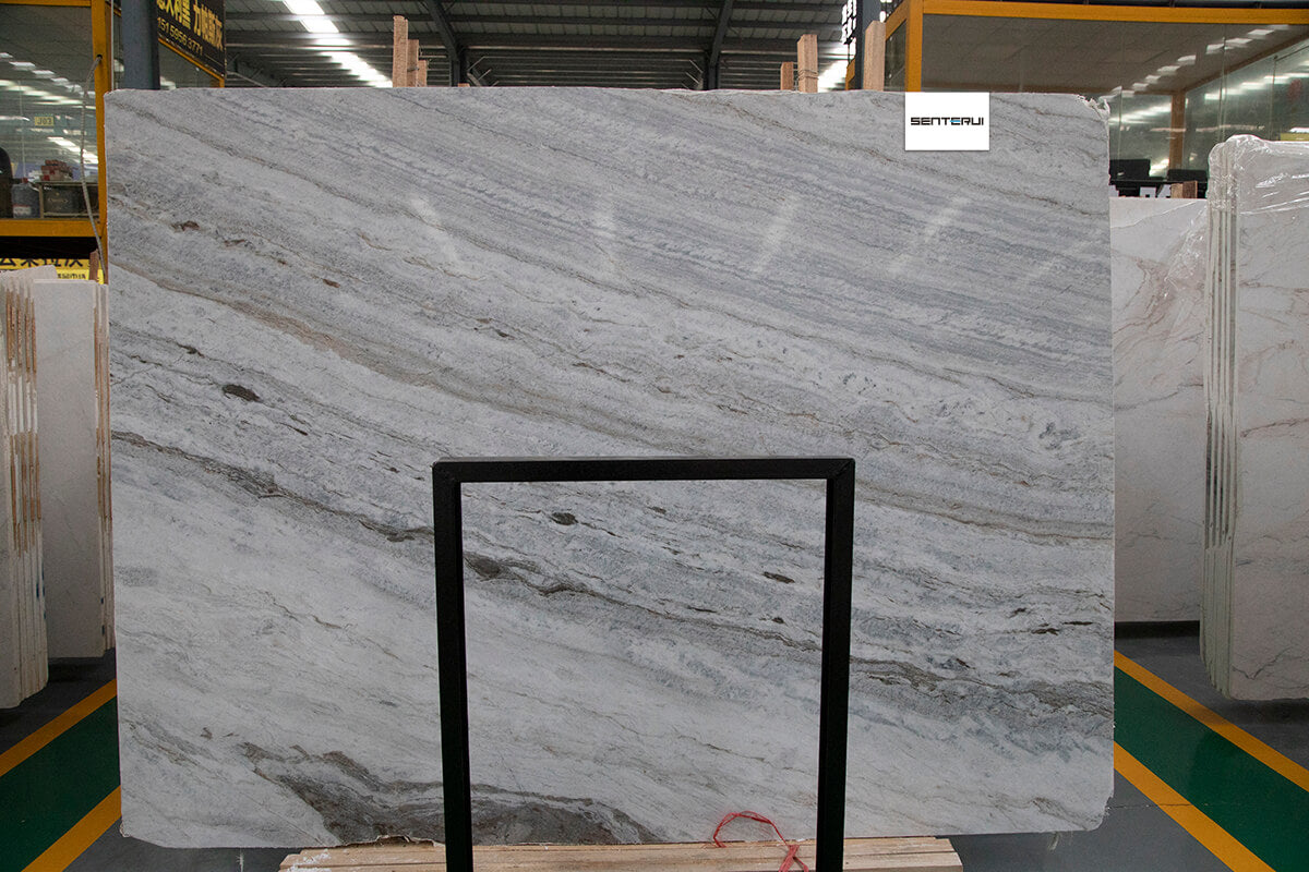 Glorious Blue Marble White & Blue Polished Slab Wholesale – Centurymosaic