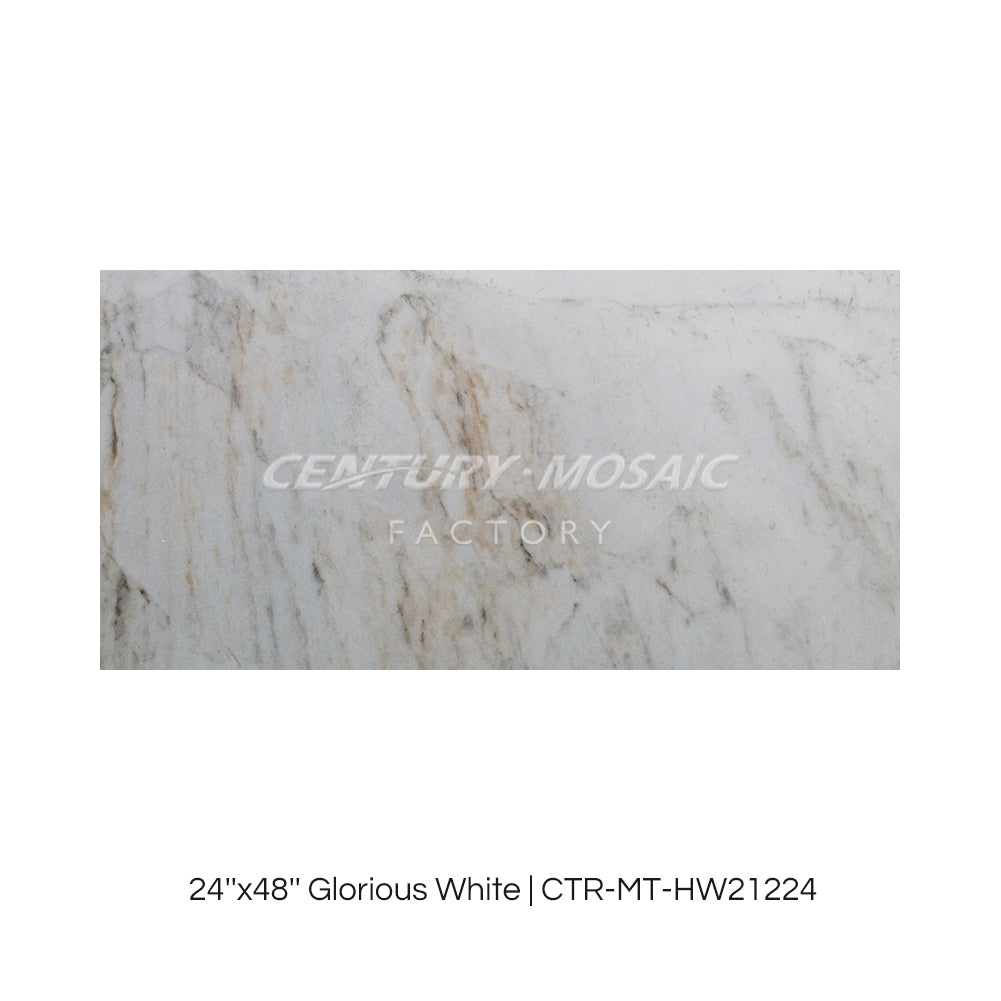 Glorious White Marble 12″x24“ Polished Tile Wholesale – Centurymosaic