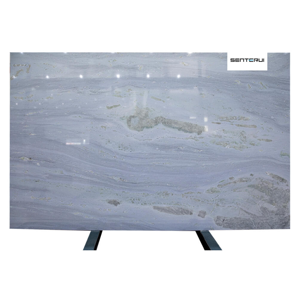 Luna Grey Marble Blue Polished Slab Wholesale – Centurymosaic