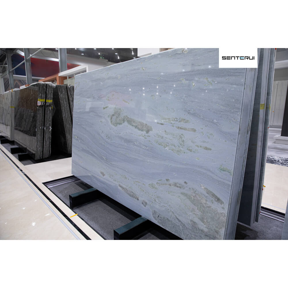 Luna Grey Marble Blue Polished Slab Wholesale – Centurymosaic