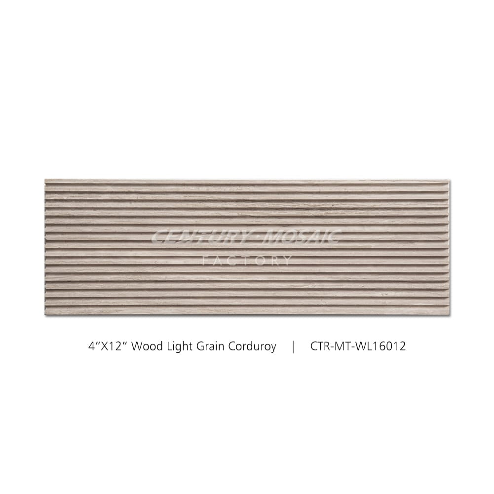Wood Light Grain Marble 4''x 12''Corduroy Tile Wholesale – Centurymosaic