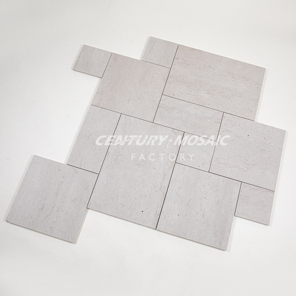 Ivory Travertine White French Pattern Marble Tile Sandblasted Wholesal ...