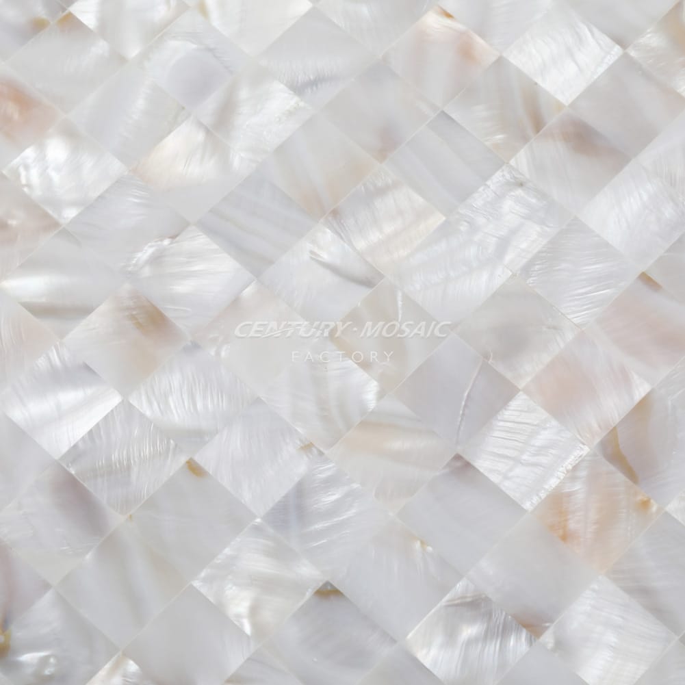 Natural White Pearl Shell Square Polished Mosaic Wholesale – Centurymosaic