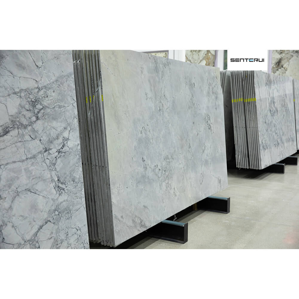 Super White Quartzite Grey Polished Slab Wholesale – Centurymosaic