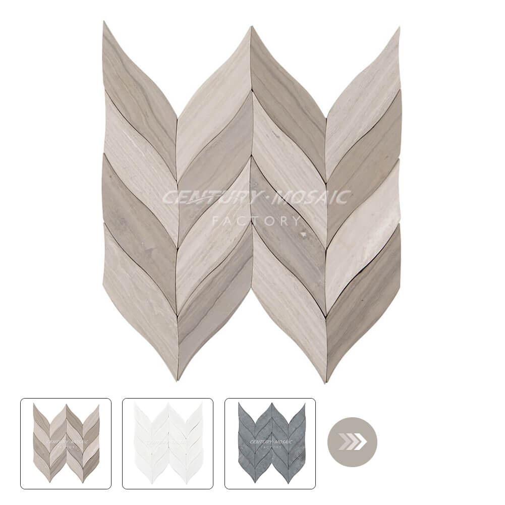 3D Architecture Leaf-shaped Mosaic Tile Wholesale – Centurymosaic